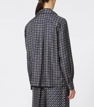 Max Mara Silk Printed Shirt - Blue