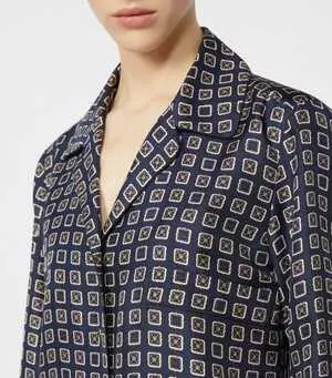 Max Mara Silk Printed Shirt - Blue