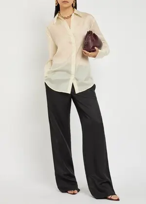 ANINE BING Soto Wide-leg Trousers - Black