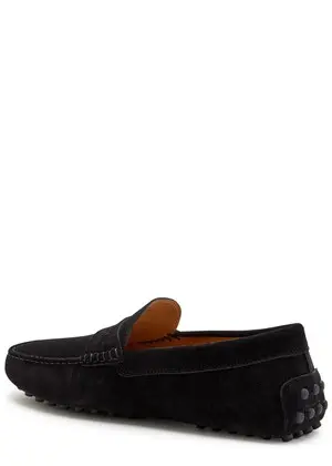 TOD'S Gommino Suede Loafers - Black