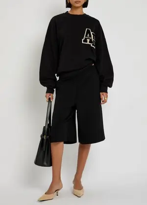 ANINE BING Miles Cotton Sweatshirt - Black