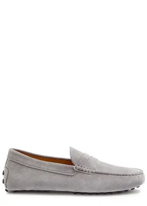 TOD'S Gommino Suede Loafers - Grey