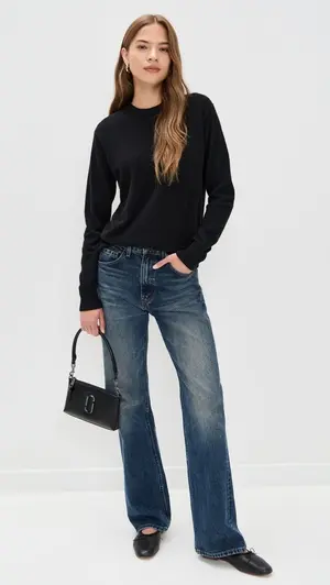 WHITE & WARREN Cashmere Crew Neck Pullover