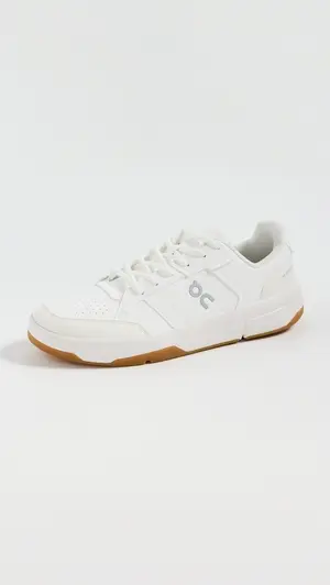 On The Roger Clubhouse Perforated Leather Lace-up Sneakers - White Ivory