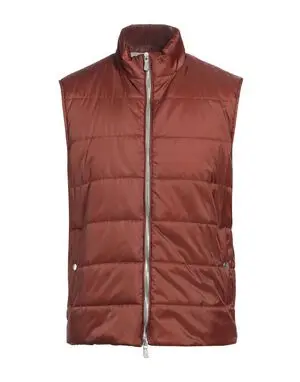 Eleventy Quilted Sleeveless Vest - Brown