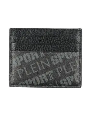 PLEIN SPORT Cardholder Cow Leather, Polyurethane - Black