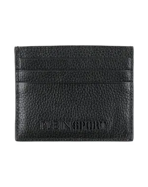 PLEIN SPORT Cardholder Cow Leather, Polyurethane - Black