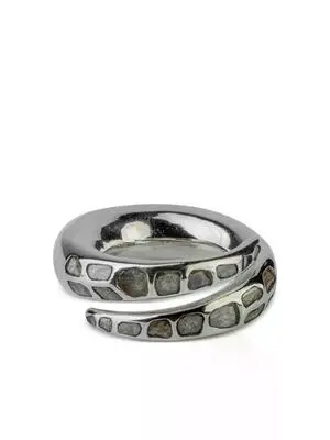 PARTS OF FOUR Split Arc Pavé Diamond Ring - Silver