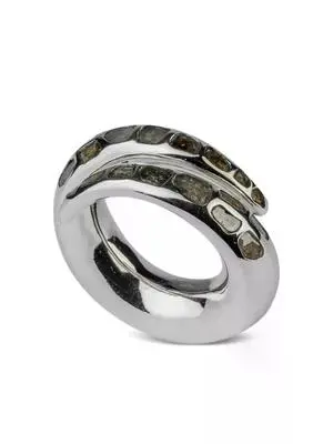 PARTS OF FOUR Split Arc Pavé Diamond Ring