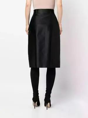 Gucci Duchesse Silk Side-slit Skirt