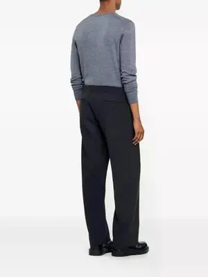Sandro Elasticated-waist Wide-leg Trousers - Grey