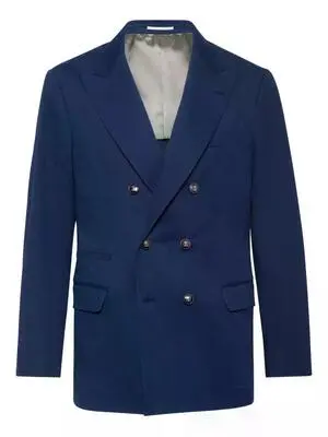 Brunello Cucinelli Double-breasted Blazer - Blue