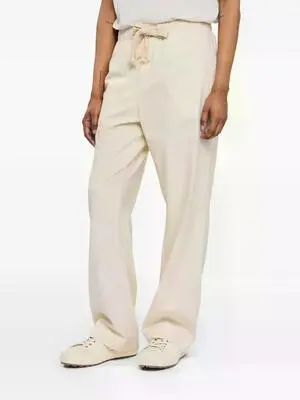 Sandro Drawstring Cotton Trousers - Neutrals