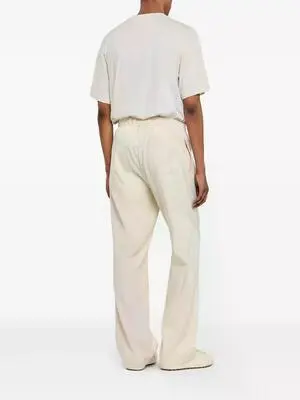 Sandro Drawstring Cotton Trousers - Neutrals