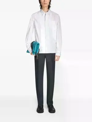 Dries Van Noten Cotton-blend Straight-leg Trousers