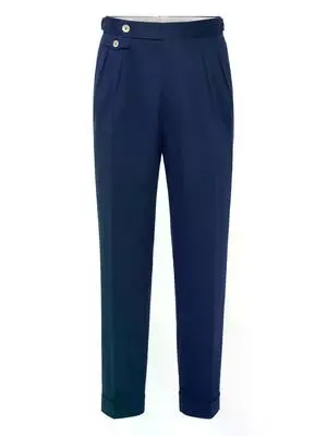Brunello Cucinelli Pleated-front Tailored Trousers - Blue