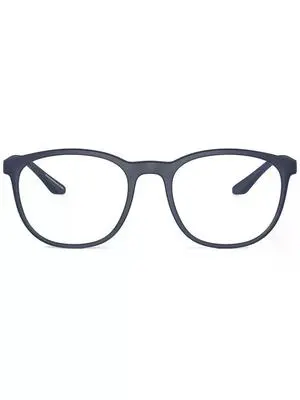 Emporio Armani Round Frame Glasses - Blue