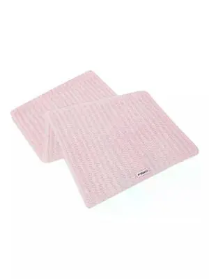 Pinko Ribbed-knit Scarf - Pink