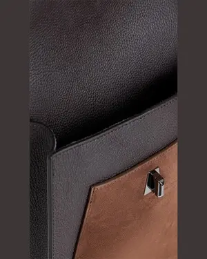 Akris Anouk Leather Messenger Crossbody Bag - Mocca