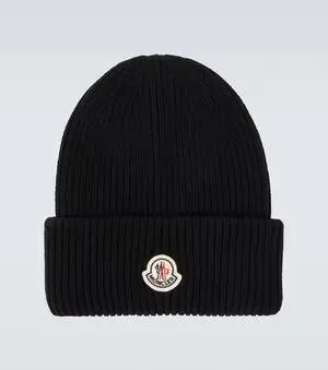 Moncler Wool And Cashmere Beanie - Black
