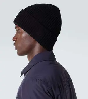 Moncler Wool And Cashmere Beanie - Black