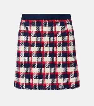 Valentino Garavani Checked Cotton Miniskirt