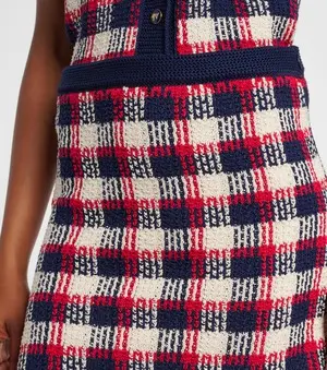 Valentino Garavani Checked Cotton Miniskirt