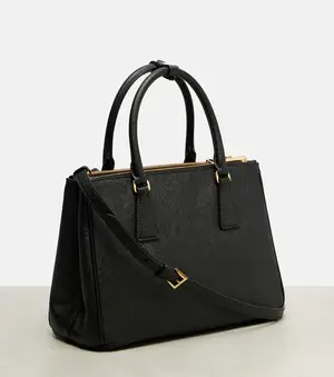 Prada Galleria Medium Leather Tote Bag - Black