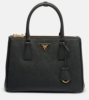 Prada Galleria Medium Leather Tote Bag - Black