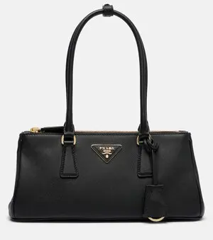 Prada Galleria Medium Leather Tote Bag - Black
