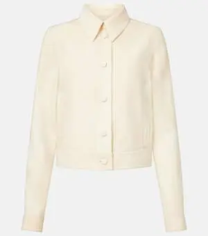 Gabriela Hearst Tereza Short Virgin Wool Jacket - Beige
