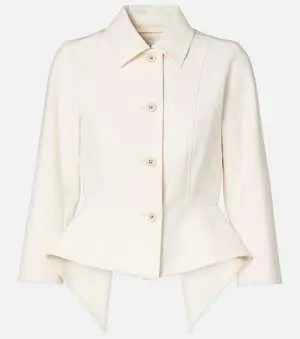 Max Mara Peplum Jacket - Beige