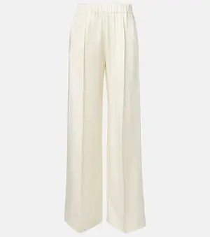 JIL SANDER Gathered Wide-leg Satin Pants