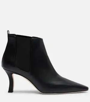 Manolo Blahnik Dildaltra 70 Leather Ankle Boots