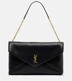 Saint Laurent Cassandre Xxl Leather Shoulder Bag - Black