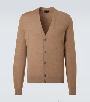 TOM FORD Wool Cardigan - Beige