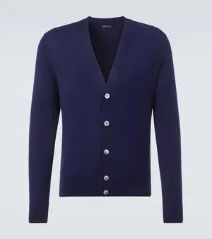 TOM FORD Wool Cardigan - Blue