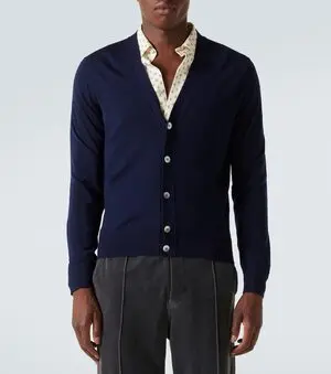 TOM FORD Wool Cardigan - Blue