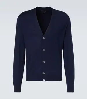 TOM FORD Wool Cardigan - Blue
