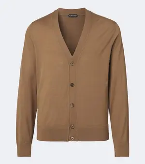 TOM FORD Wool Cardigan Brown