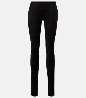 Stouls Carolyn Mid-rise Suede Leggings - Black