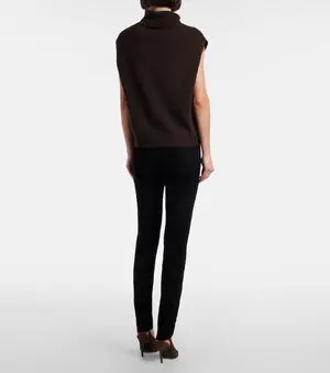 Stouls Carolyn Mid-rise Suede Leggings - Black
