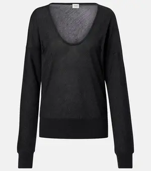 TOD'S Ribbed-knit Wool And Silk Sweater - Black