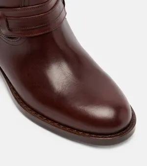 Isabel Marant Étoile Ildred 35 Buckled Leather Ankle Boots - Brown