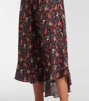 Rixo Amina Floral Crêpe De Chine Midi Dress - Multicoloured