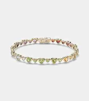 ROXANNE FIRST Heart 2 Heart Gemstone Bracelet - Gold