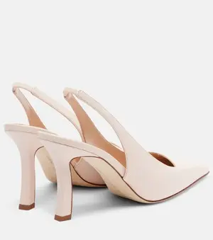 Manolo Blahnik Moiramu Leather Slingback Pumps
