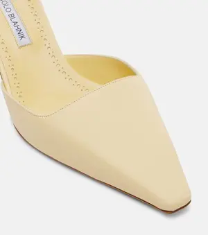 Manolo Blahnik Moiramu Leather Mules