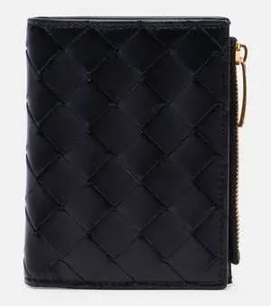 Bottega Veneta Intrecciato Leather Bifold Wallet - Black