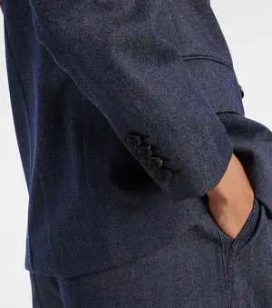 Max Mara Locarno Virgin Wool Jacket - Blue